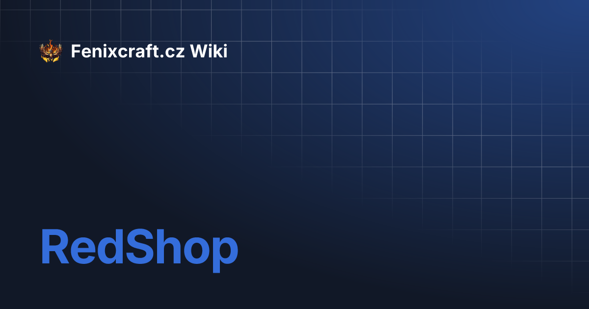 RedShop | Fenixcraft.cz Wiki